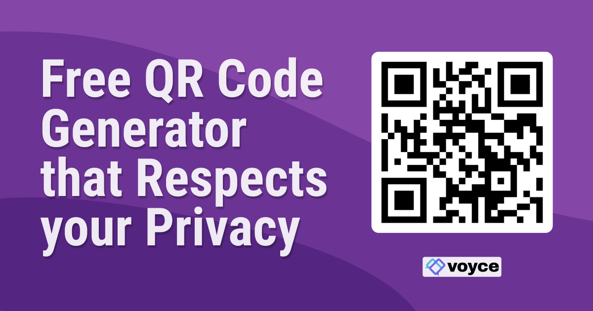 Generate QR codes in seconds for free and with no tracking